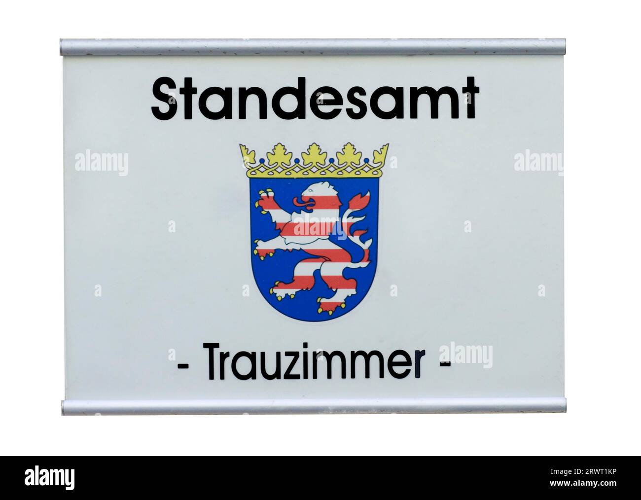 Sign of a Hessian registry office Stock Photo - Alamy