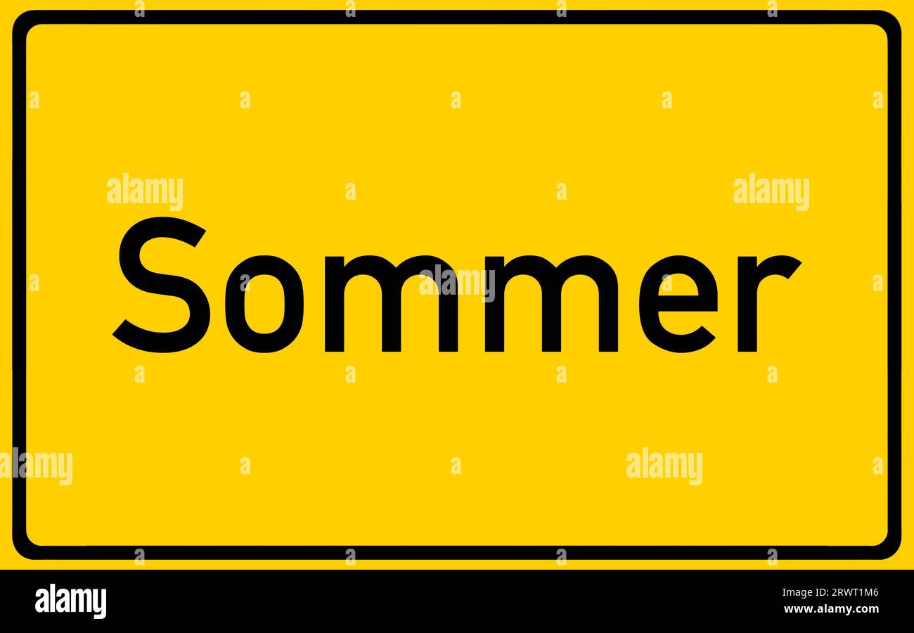 Symbolic place-name sign Stock Photo - Alamy