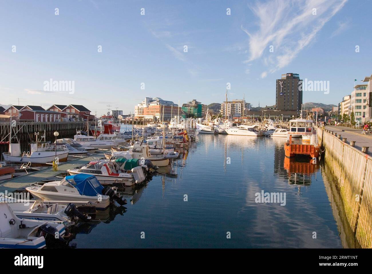 The harbour of Bodoe in northern Norway Stock Photo - Alamy