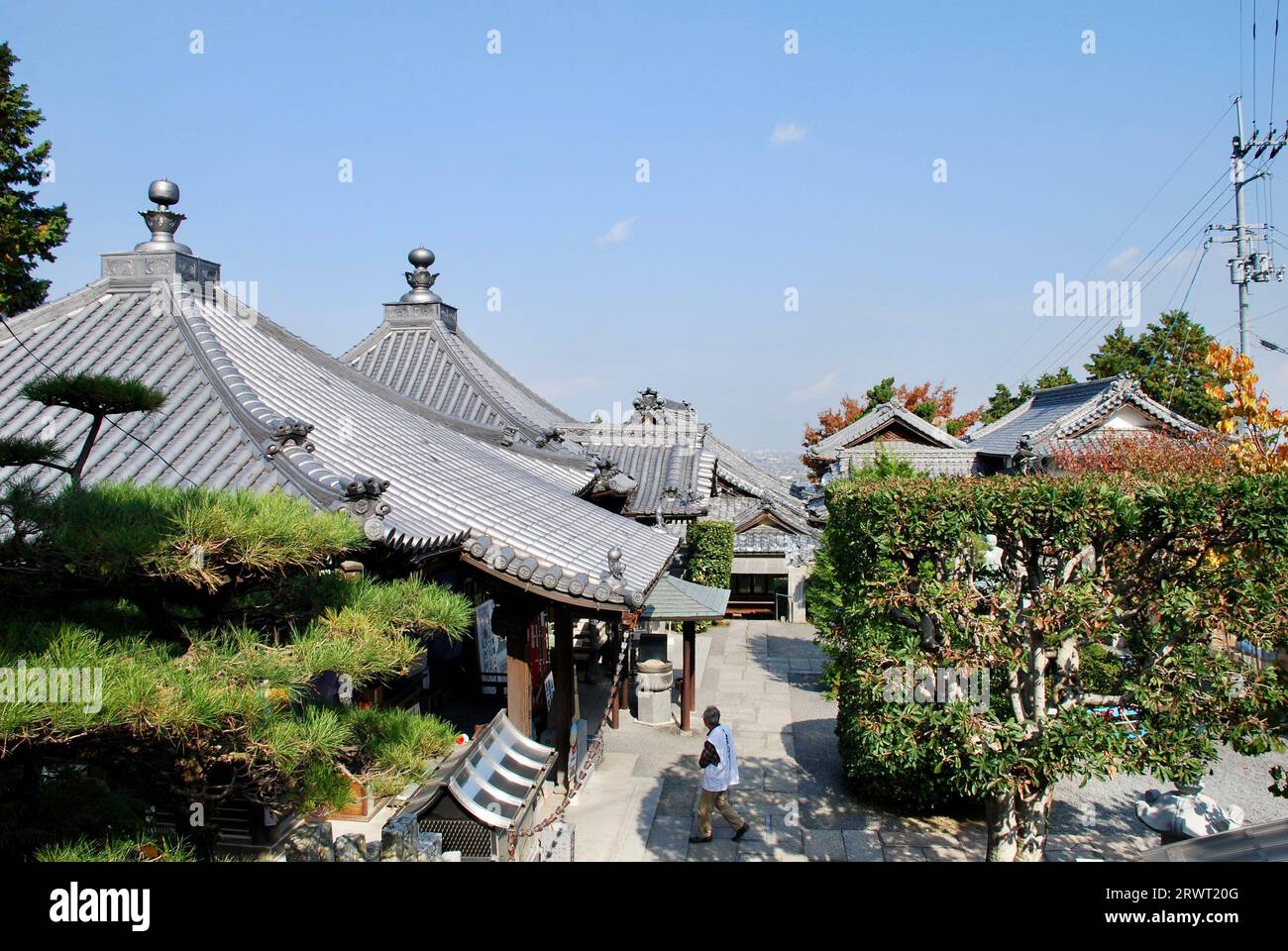 A scenic shot of the Japanese temple taken during the Shikoku 88 temple ...