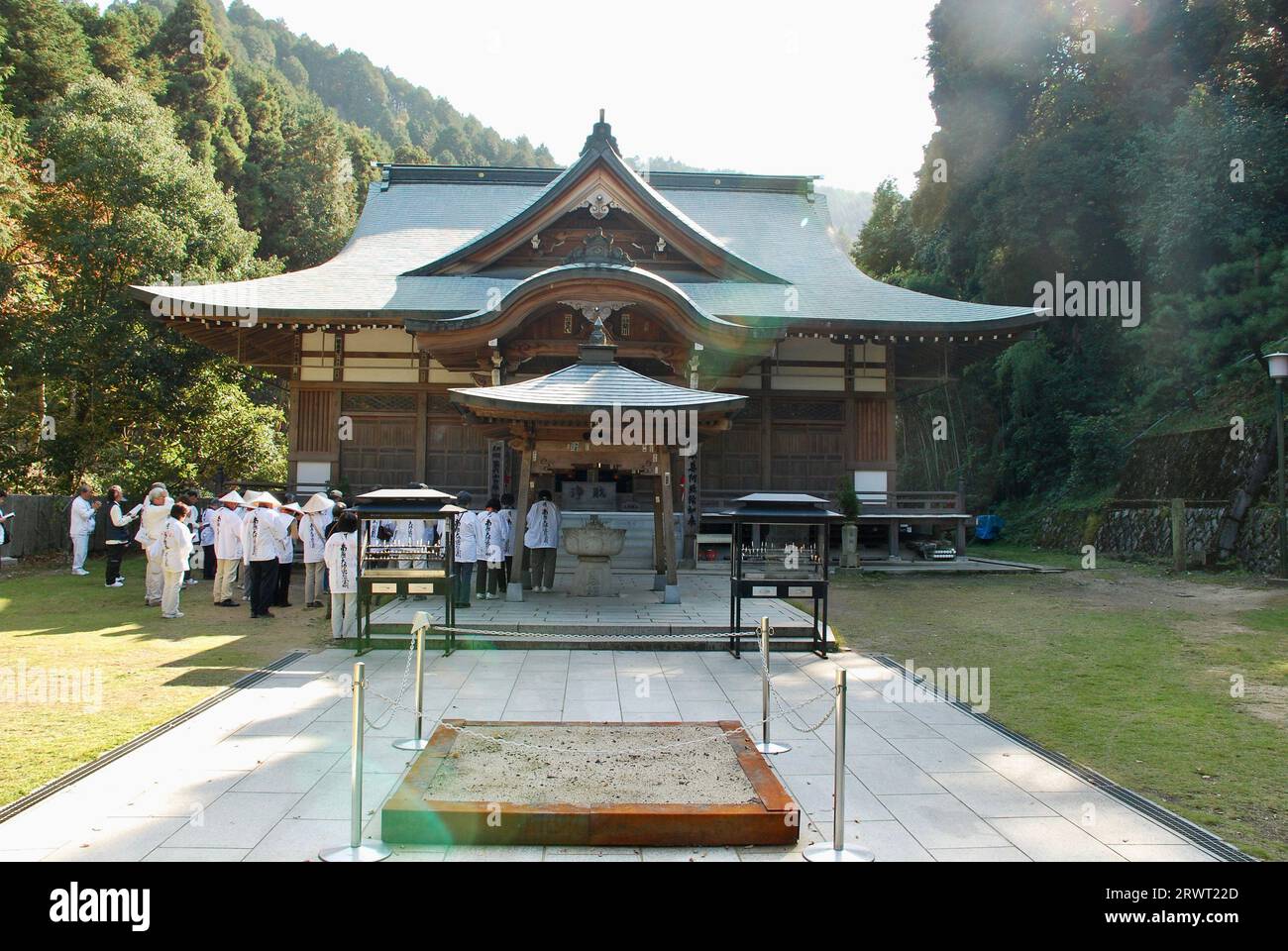 A scenic shot of the Japanese temple taken during the Shikoku 88 temple ...