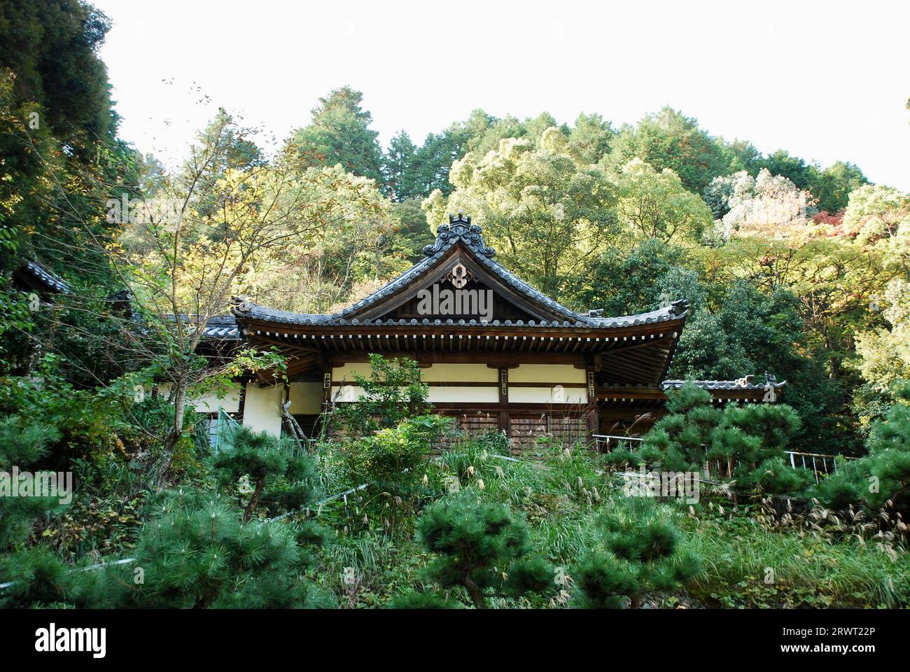 A scenic shot of the Japanese temple taken during the Shikoku 88 temple ...