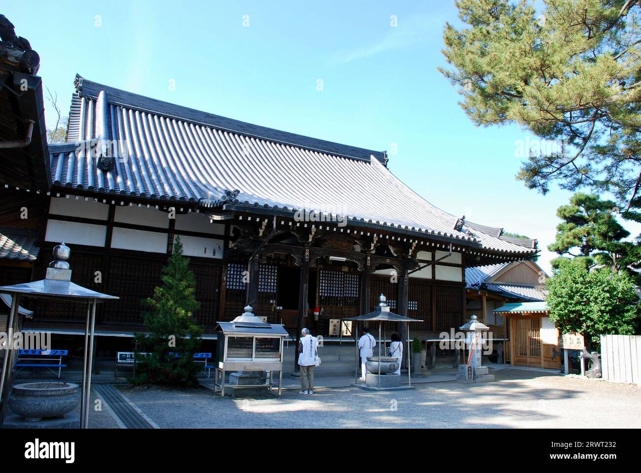 A scenic shot of the Japanese temple taken during the Shikoku 88 temple ...
