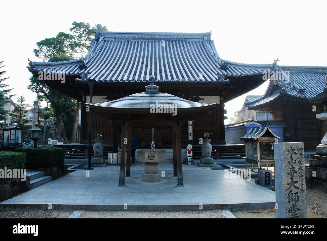 A scenic shot of the Japanese temple taken during the Shikoku 88 temple ...