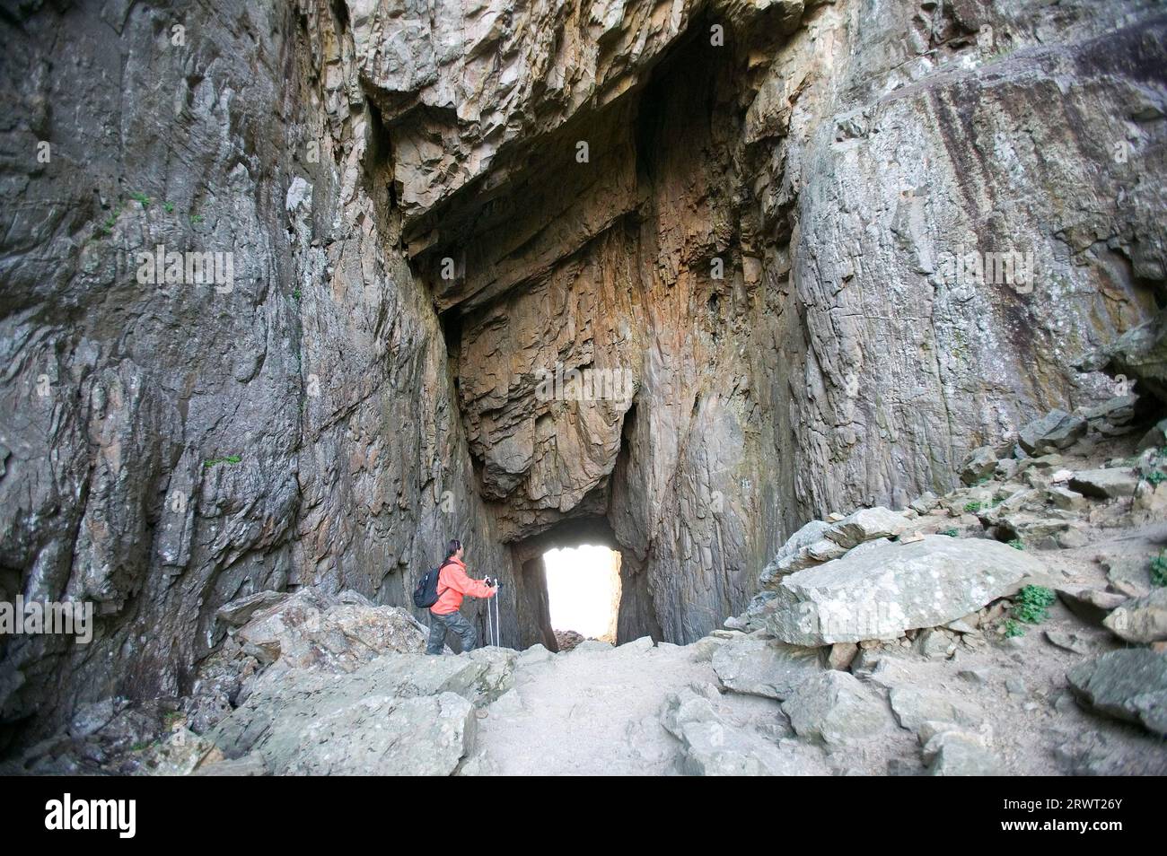 Hole in the MountainTorghatten Northern Norway Stock Photo - Alamy