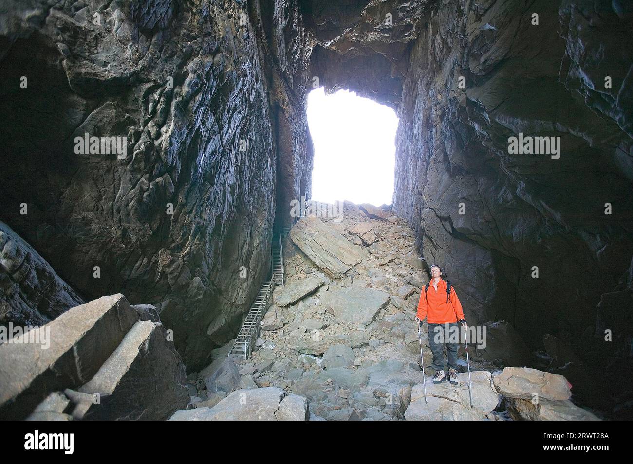Hole in the MountainTorghatten Northern Norway Stock Photo - Alamy