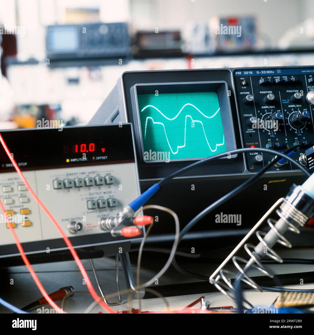 Oscilloscope in a development laboratory Stock Photo - Alamy