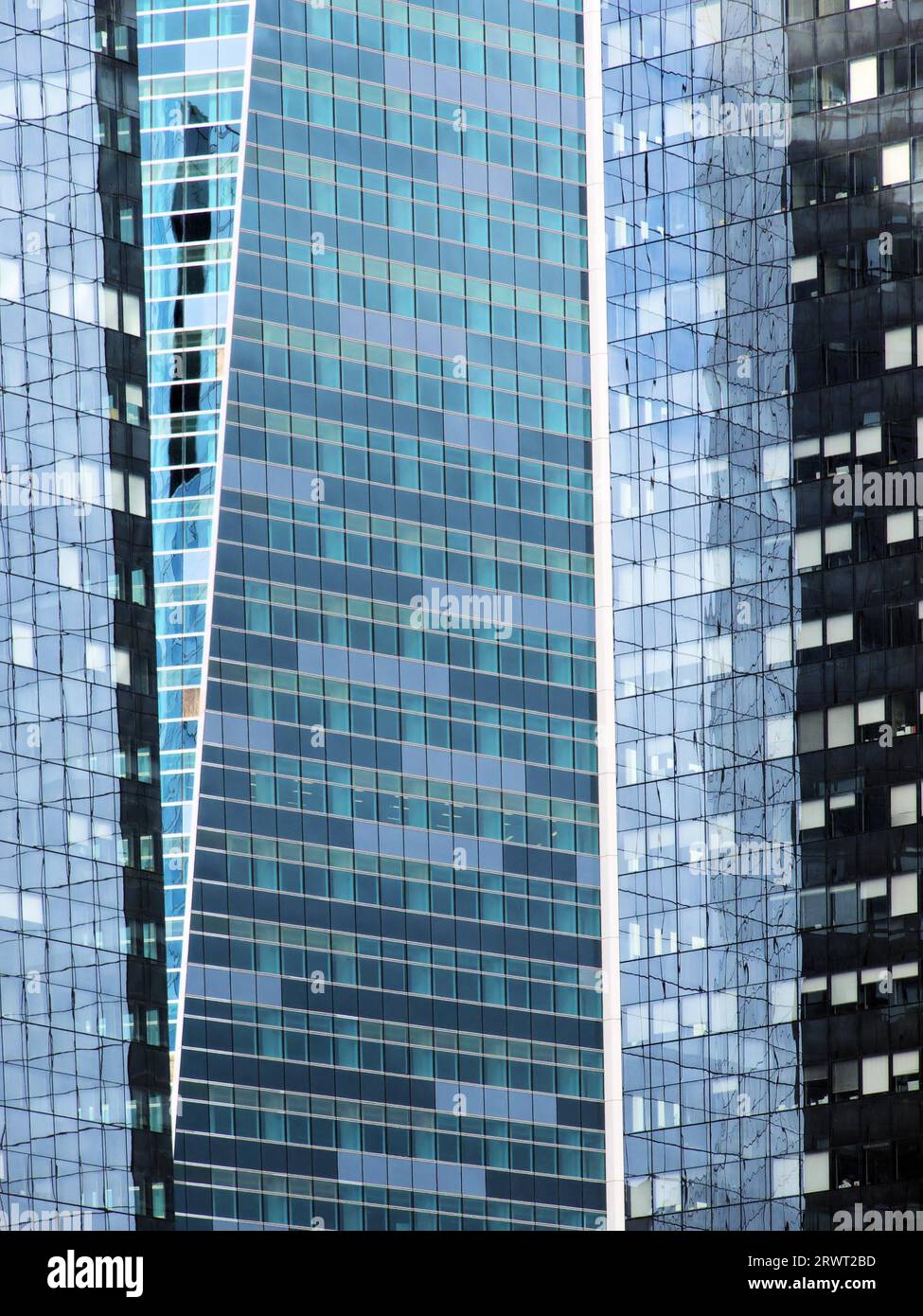 High-rise office complex in Paris La Dense with reflections in shades ...