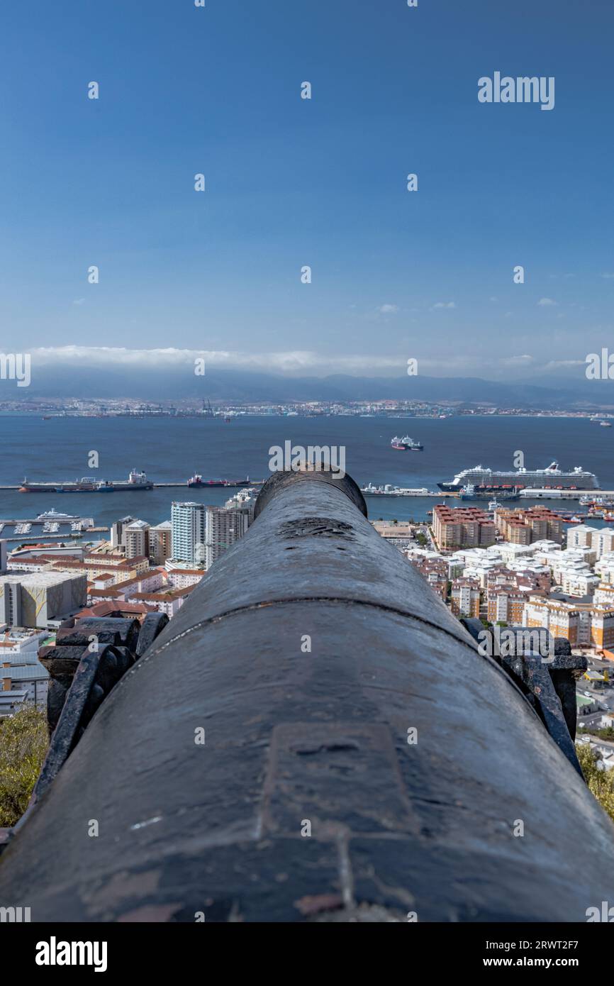 Military Heritage Centre of Gibraltar. Old historical cannon battery at ...