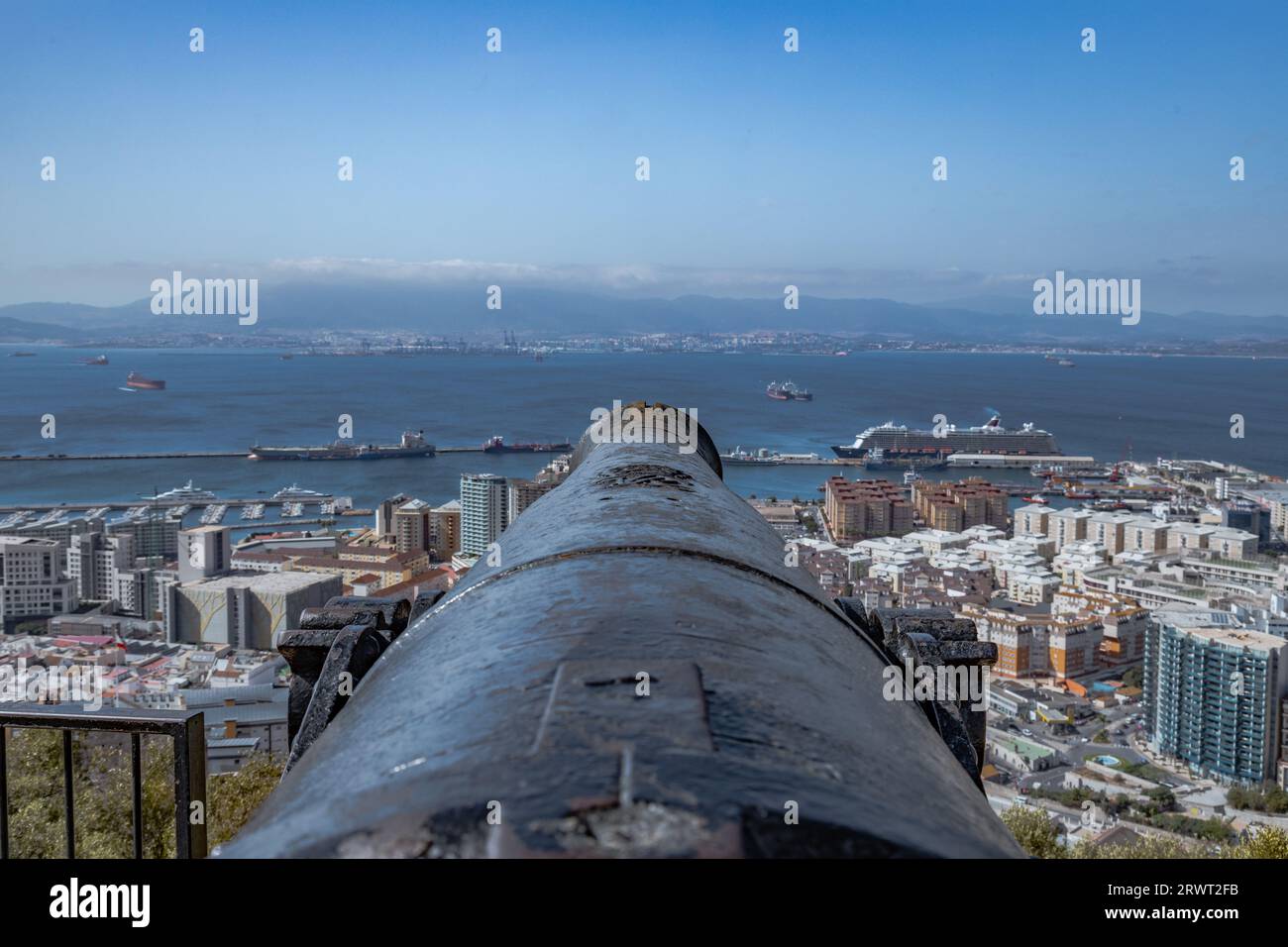 Military Heritage Centre of Gibraltar. Old historical cannon battery at ...