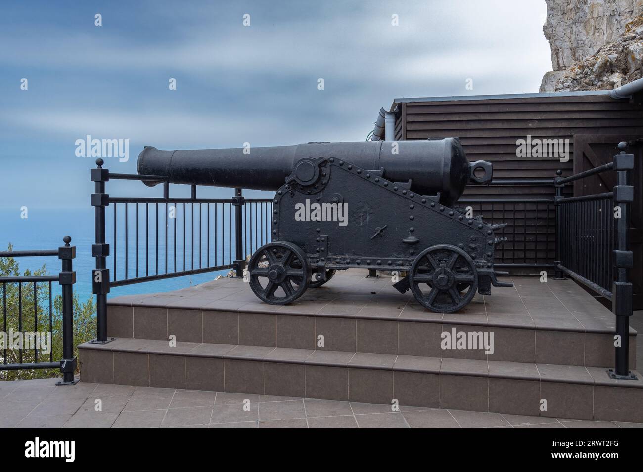 Military Heritage Centre of Gibraltar. Old historical cannon battery at ...