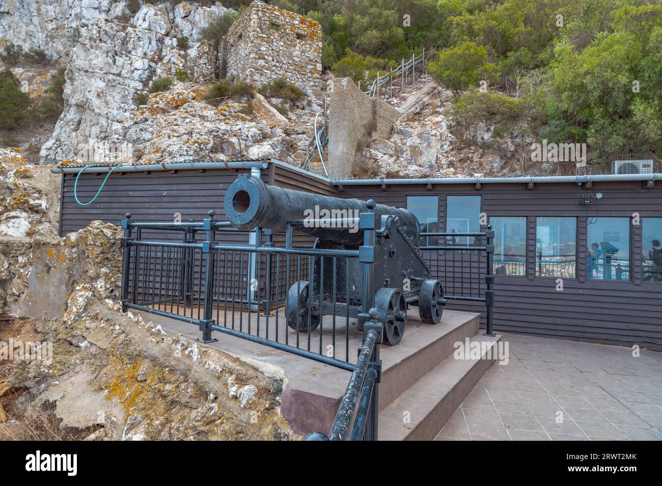 Military Heritage Centre of Gibraltar. Old historical cannon battery at ...