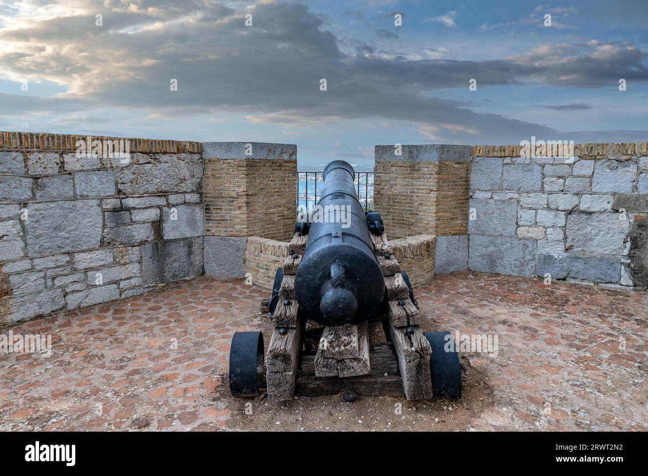 Military Heritage Centre of Gibraltar. Old historical cannon battery at ...