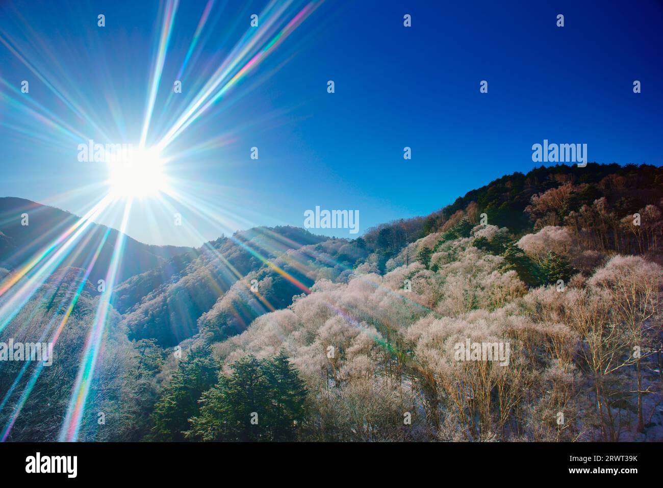 The mountain range in the southeast direction seen from the Ochiai ...