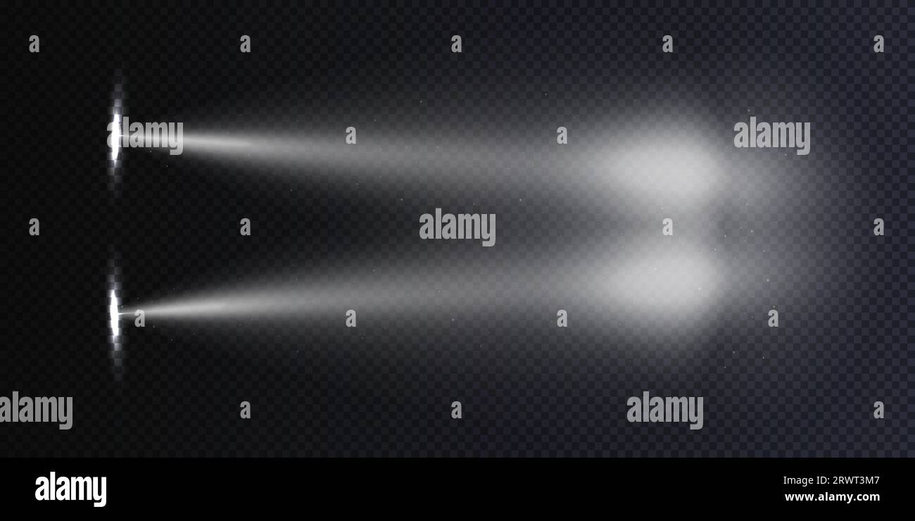 Car headlight top view concept isolated on a dark, transparent ...