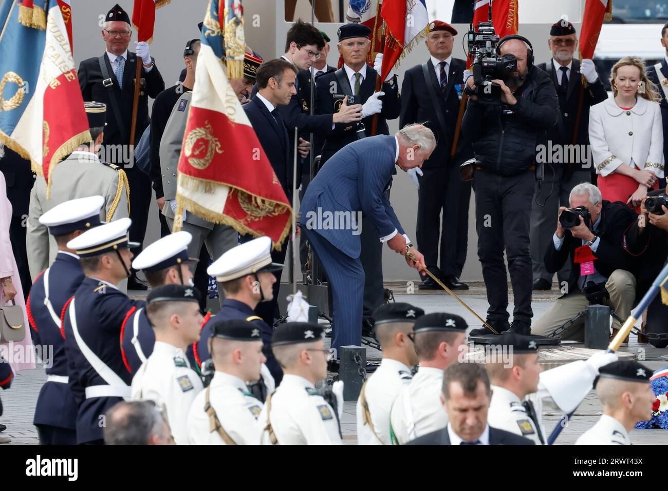 Paris, France. 20th Sep, 2023. French President Emmanuel Macron and ...