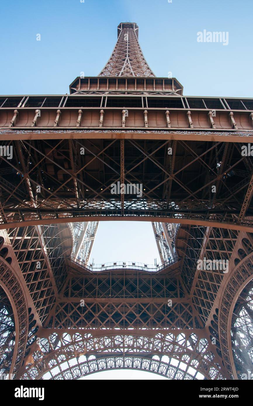 The stunning architecture and detail of the Eiffel Tower in Paris ...