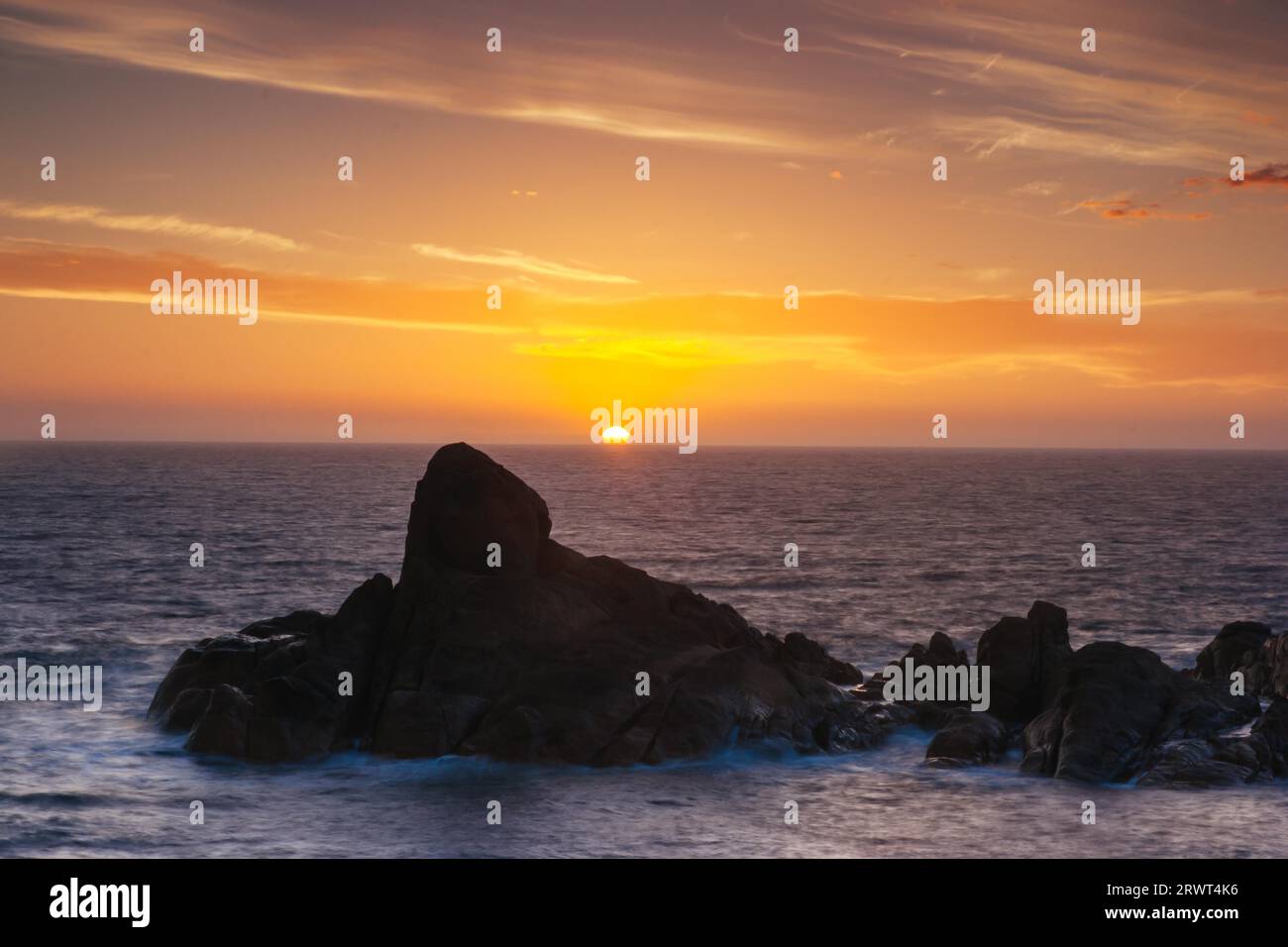 Australian ocean landscape at sunset on Canal Rocks in Cape Naturaliste ...
