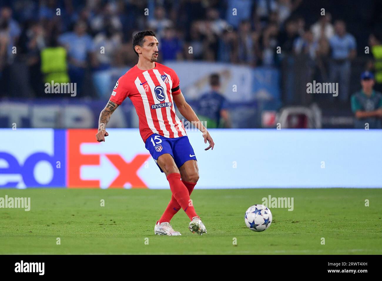 Stefan Savic of Atletico Madrid1in action during the Uefa Champions ...