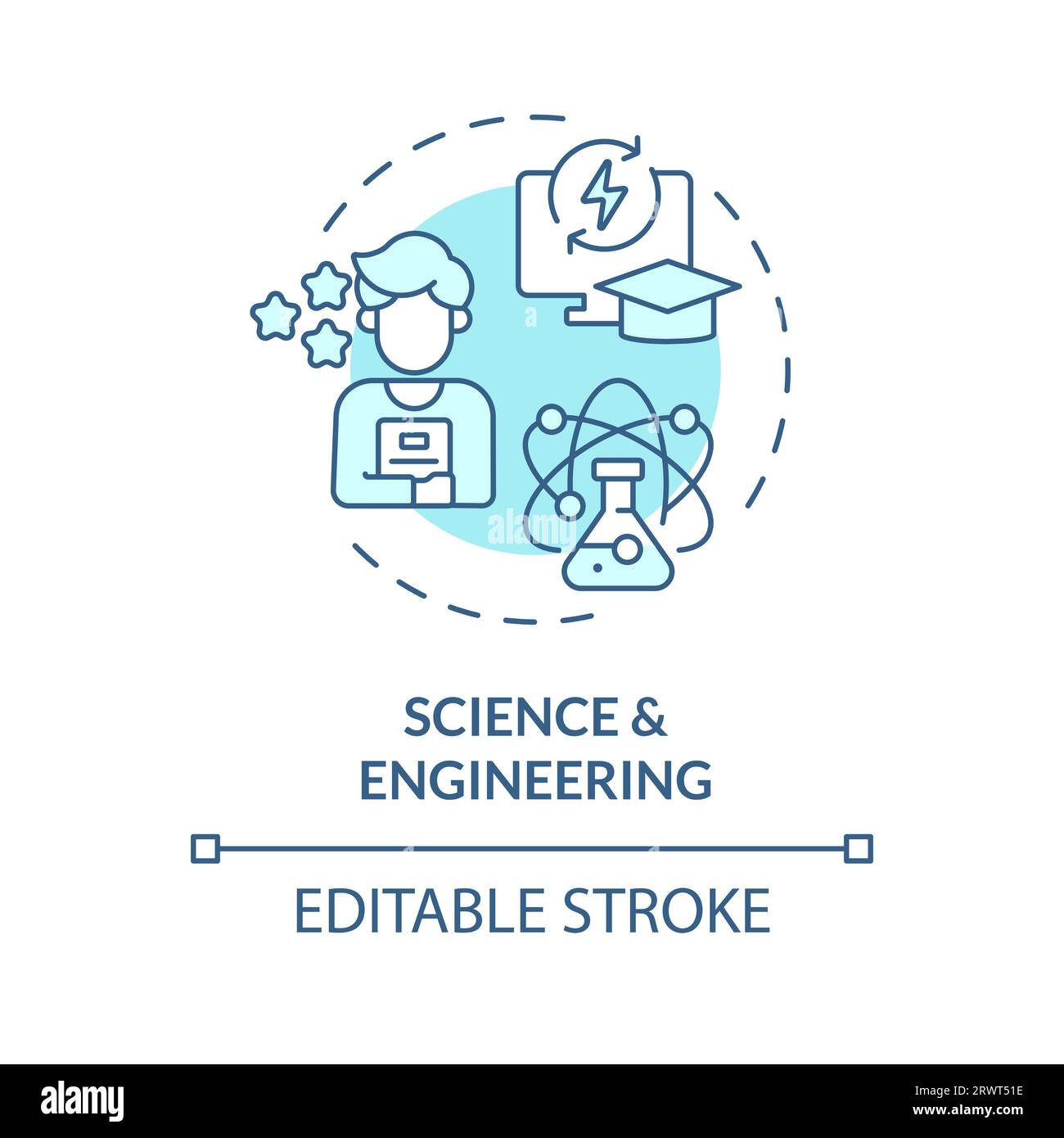 Science technology 2d linear Cut Out Stock Images & Pictures - Alamy