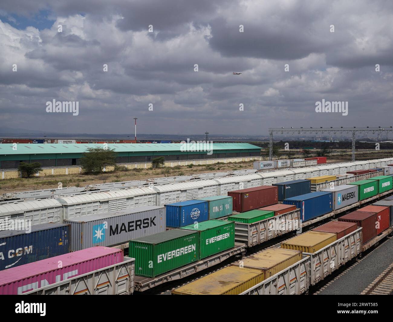 Nairobi. 20th Sep, 2023. This aerial photo taken on Sept. 20, 2023 ...