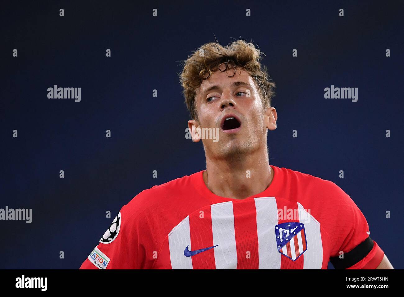 Marcos Llorente of Atletico Madrid looks on during the Uefa Champions ...