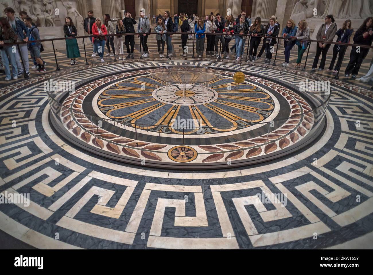 The Foucault Pendulum in the interior of the Panthéon, is by the French ...