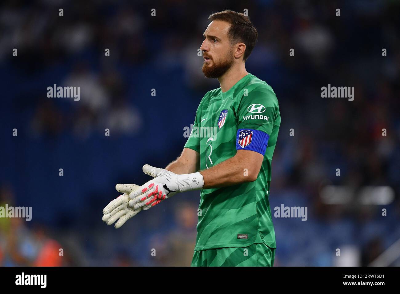 Jan Oblak of Atletico Madrid looks on during the Uefa Champions League ...