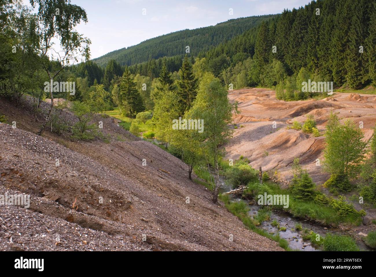 The slag heap of the Peterszeche, in the Buchheller Valley, which ...