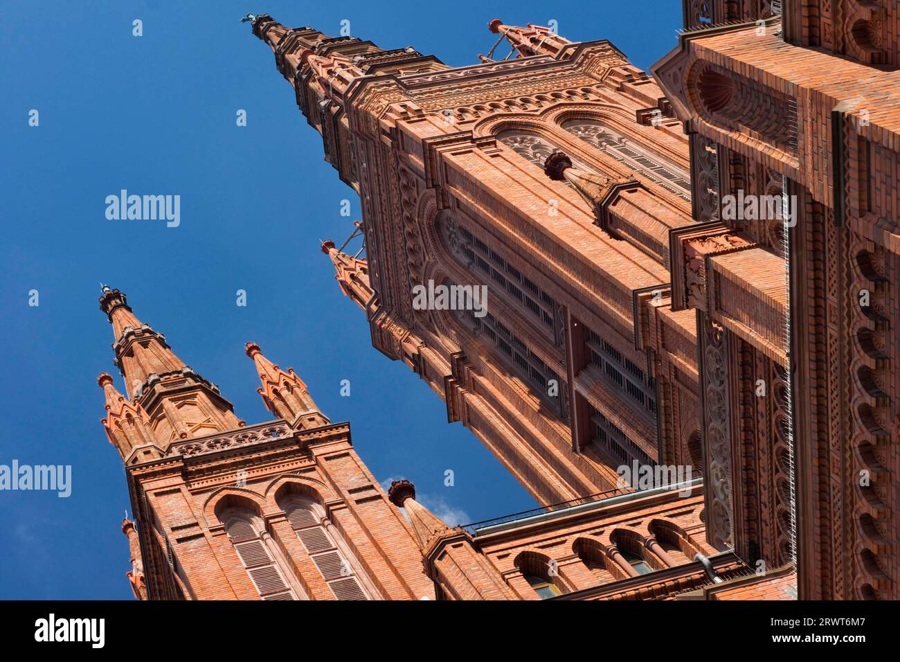 Designed the crossing tower of the Market Church in Wiesbaden from the ...