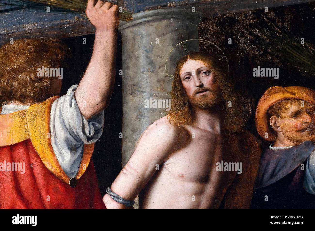 The oil painting of the Flagellation of Christ in San Giorgio al ...