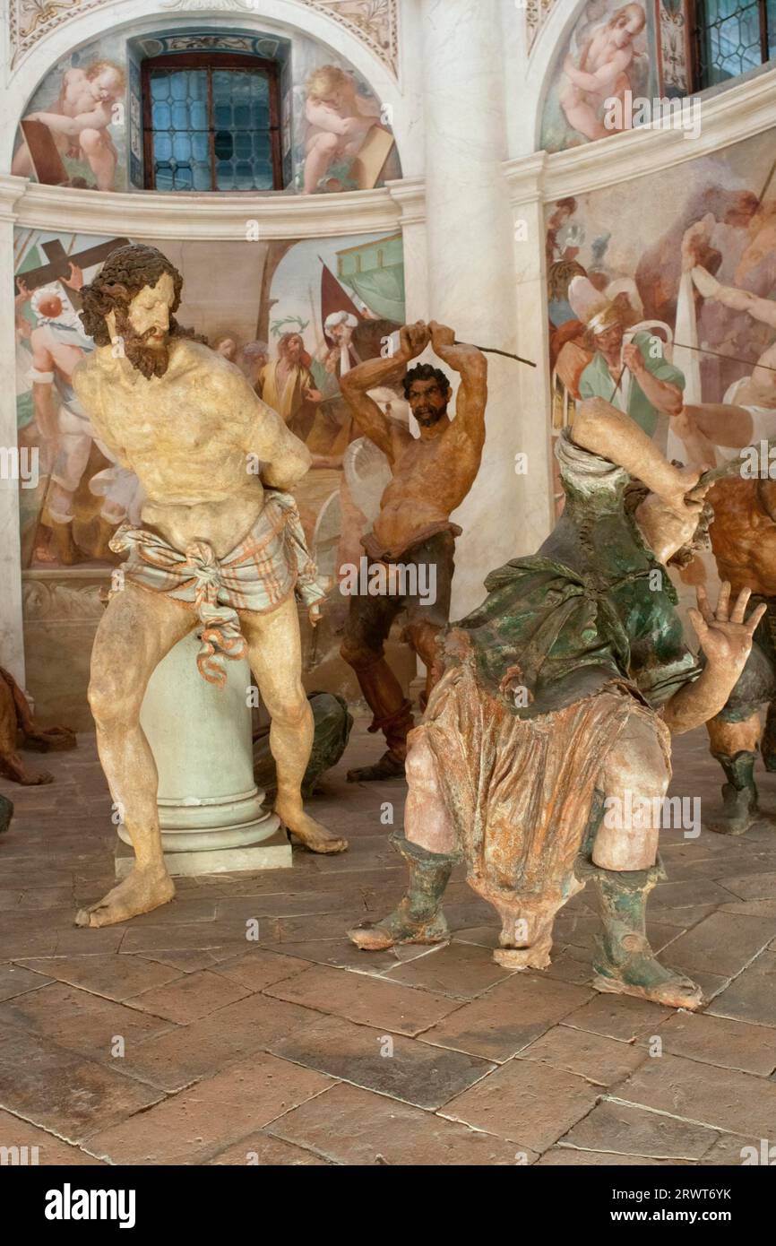 The Flagellation of Christ in a chapel on the Sacro Monte di Varese ...