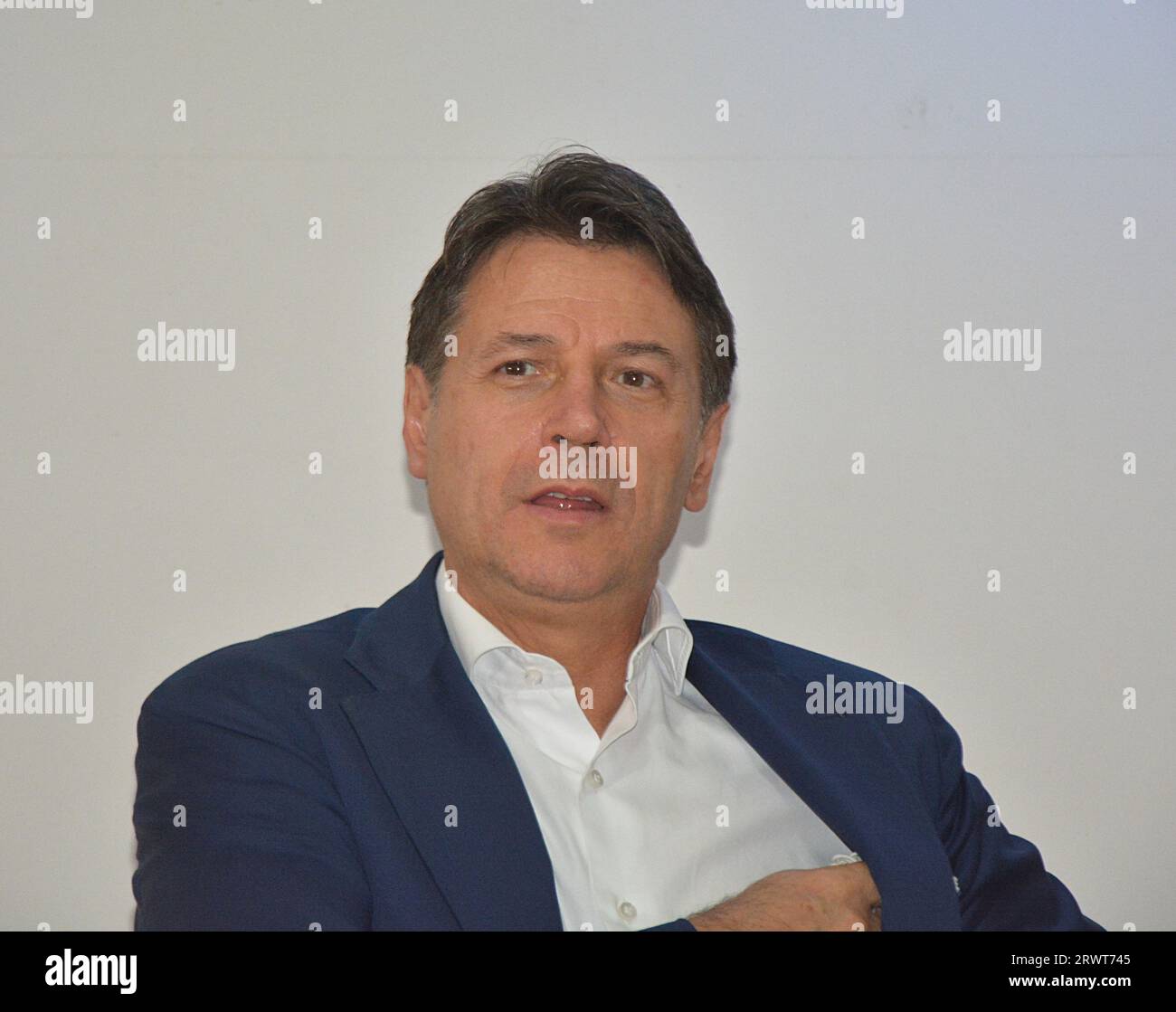 SALERNO, ITALY - SEPTEMBER 14, 2023 : Giuseppe Conte president of The ...
