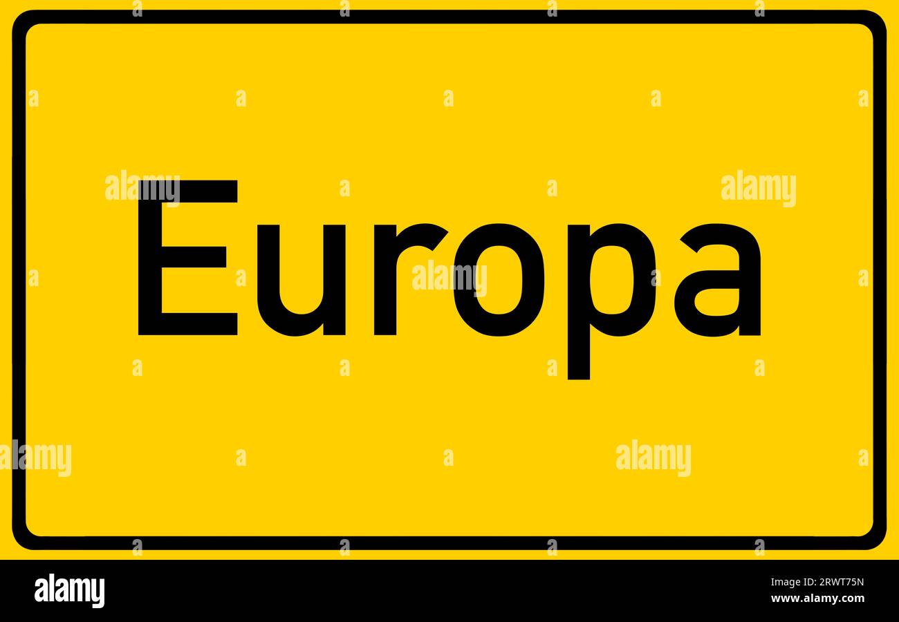 Symbolic place-name sign Stock Photo - Alamy