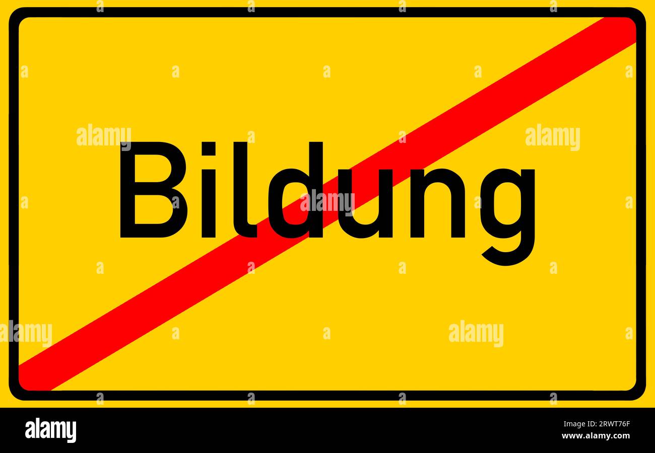 Symbolic place-name sign Stock Photo - Alamy