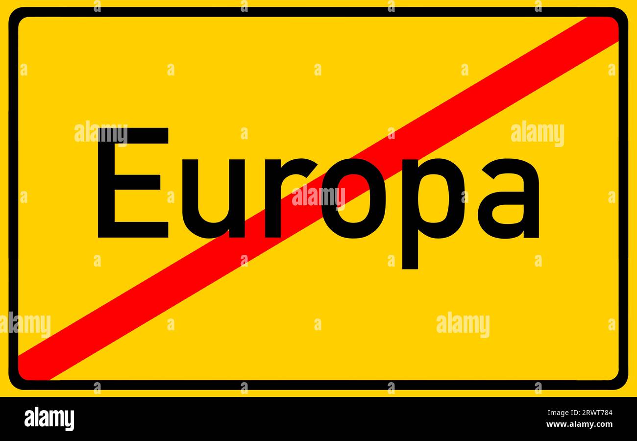 Symbolic place-name sign Stock Photo - Alamy