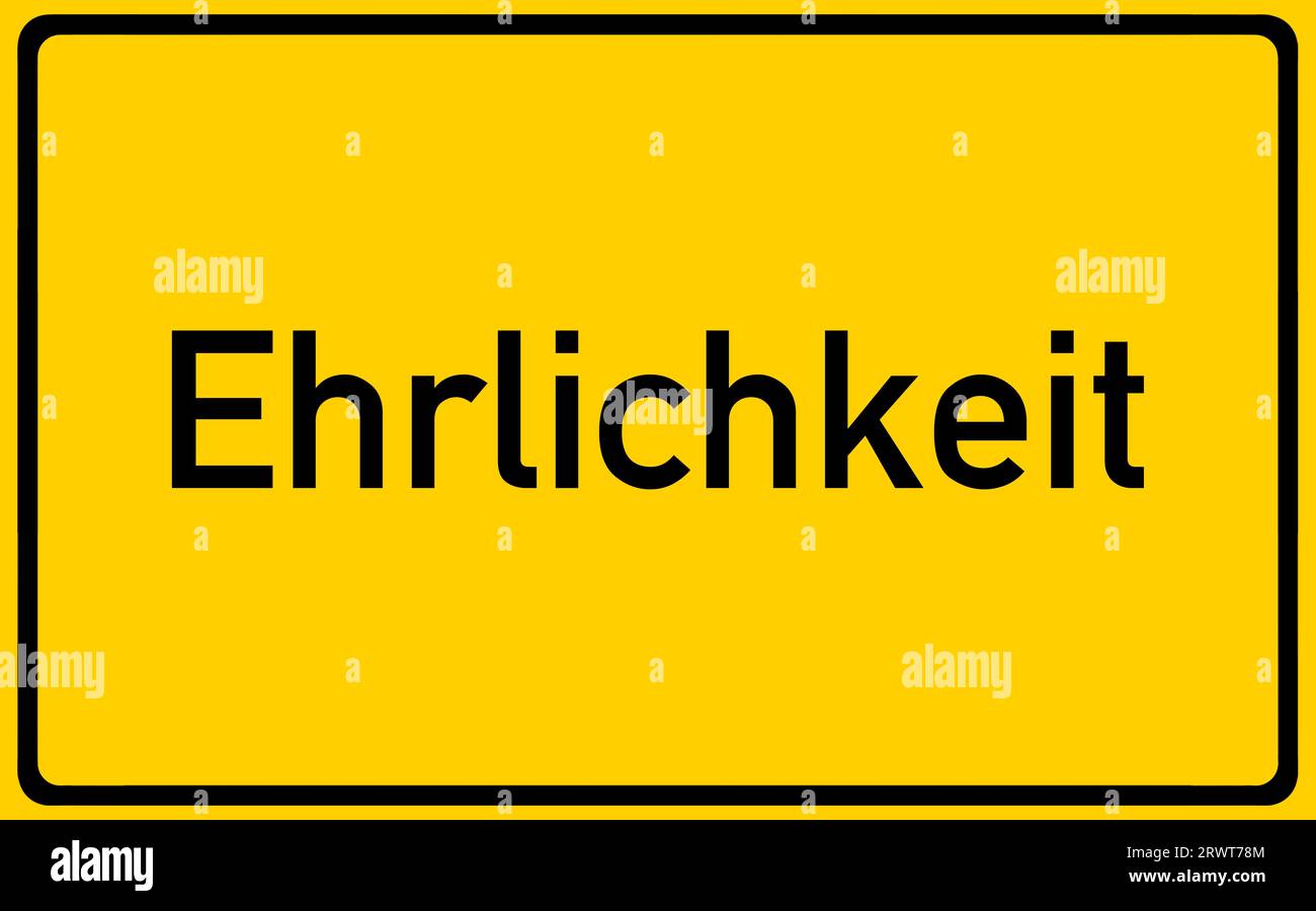 Symbolic place-name sign Stock Photo - Alamy