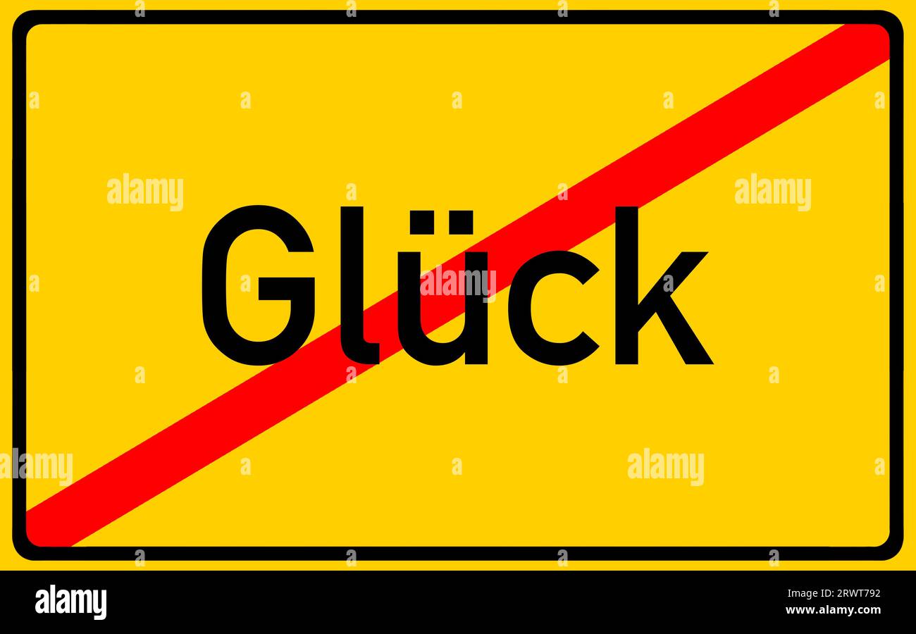 Symbolic place-name sign Stock Photo - Alamy