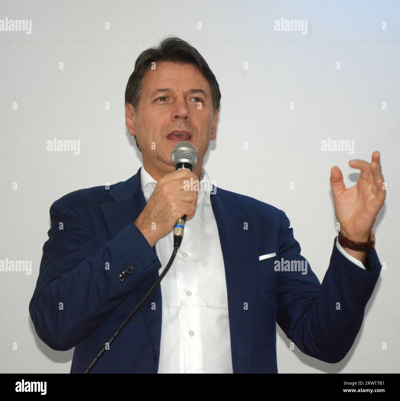 SALERNO, ITALY - SEPTEMBER 14, 2023 : Giuseppe Conte president of The ...