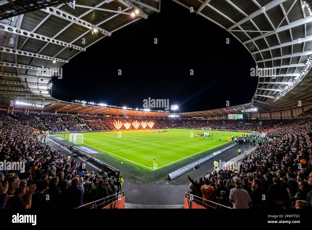 A general view inside The MKM Stadium as the players come out of the ...