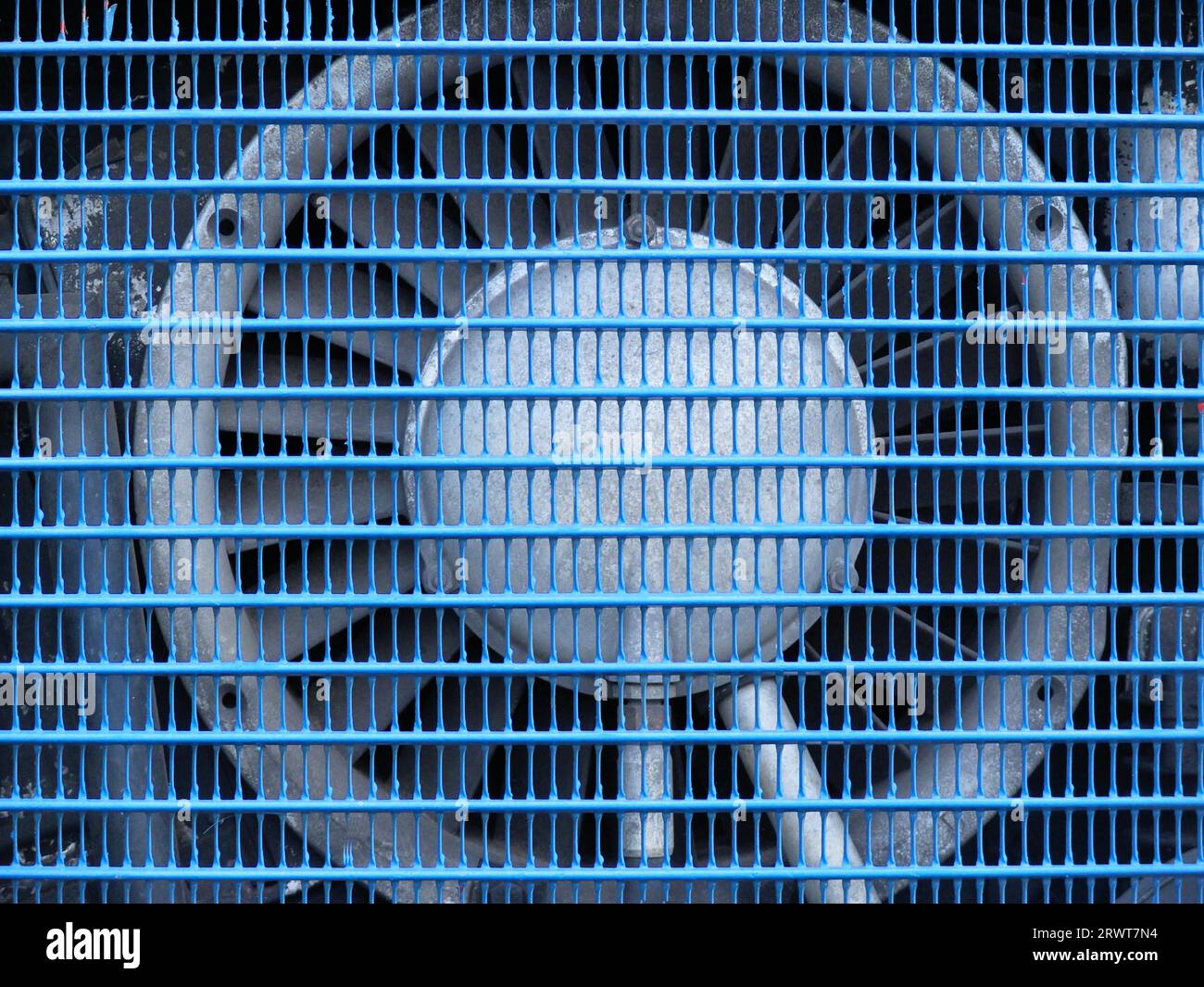 Radiator grille of an old light blue truck Stock Photo - Alamy