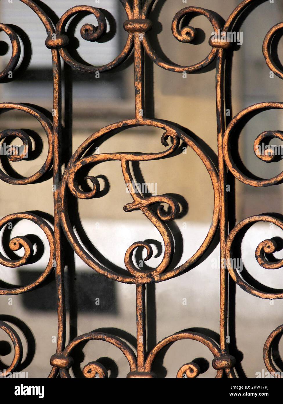 Beautiful decorative lattice with ornaments and the letter Stock Photo ...