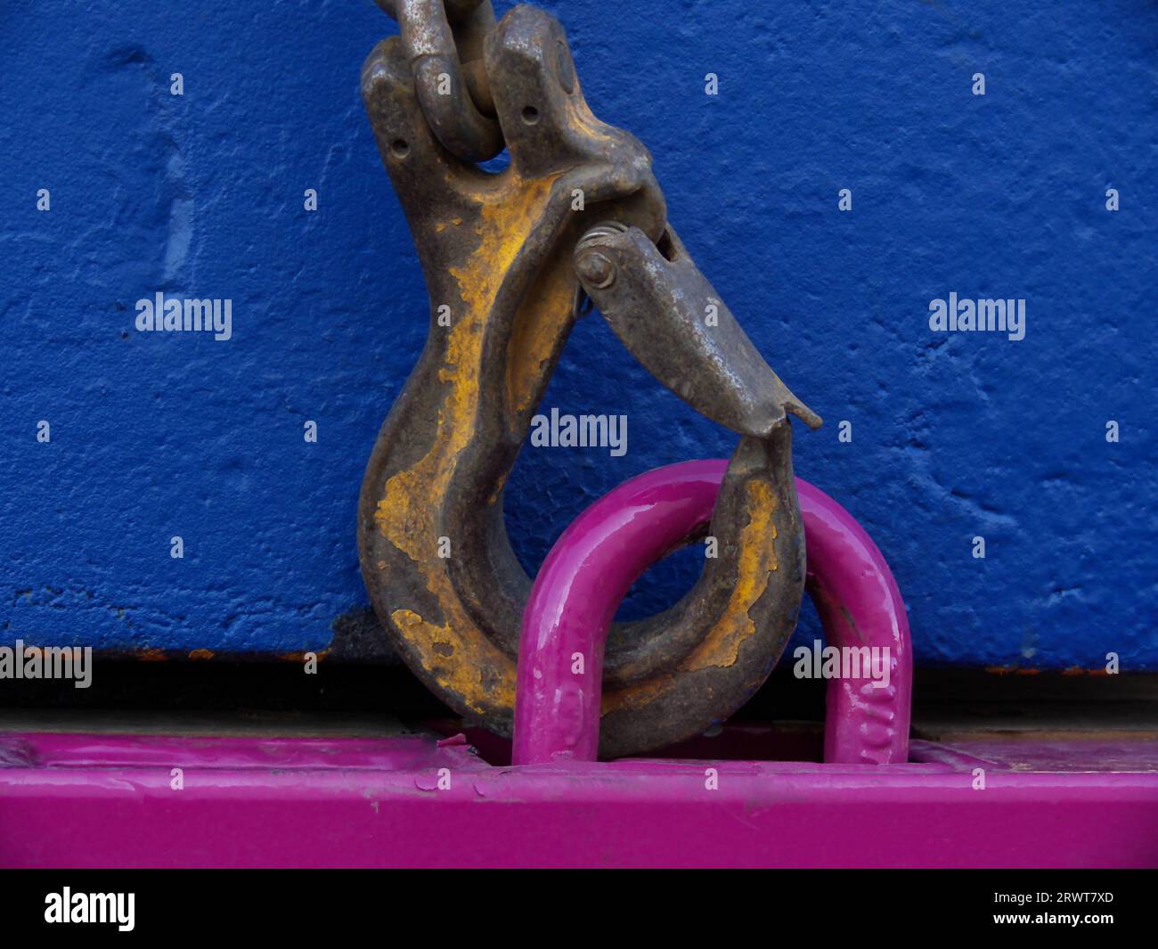 Industrial hooks for fastening and securing the load of trucks Stock ...