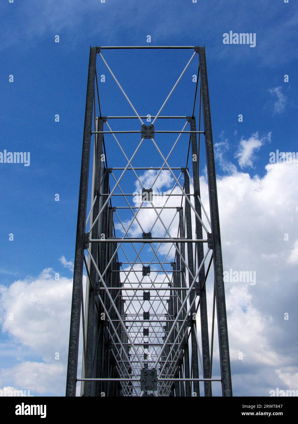 Unusual steel construction, advertising sign holder, cut-out ...