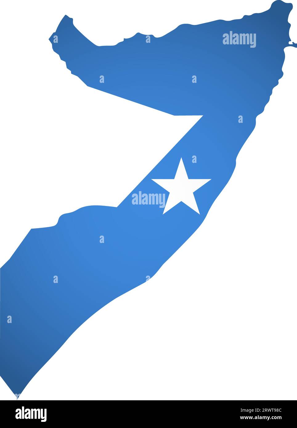 Illustration with Somalia national flag with simplified shape of this ...