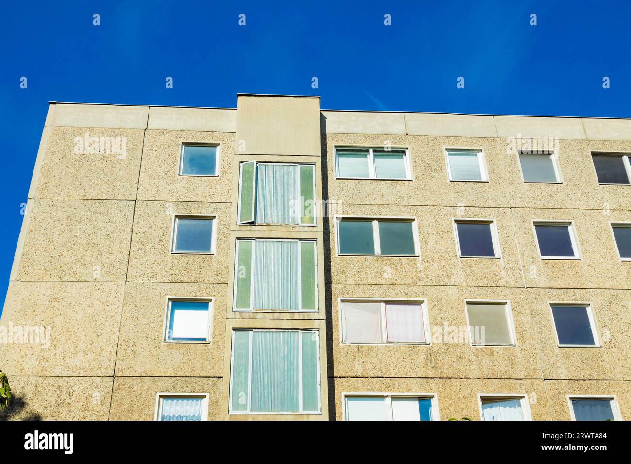 Typical GDR prefabricated slab building of the type WBS 70 in original ...