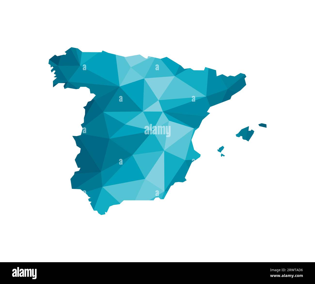 Vector isolated illustration icon with simplified blue silhouette of ...