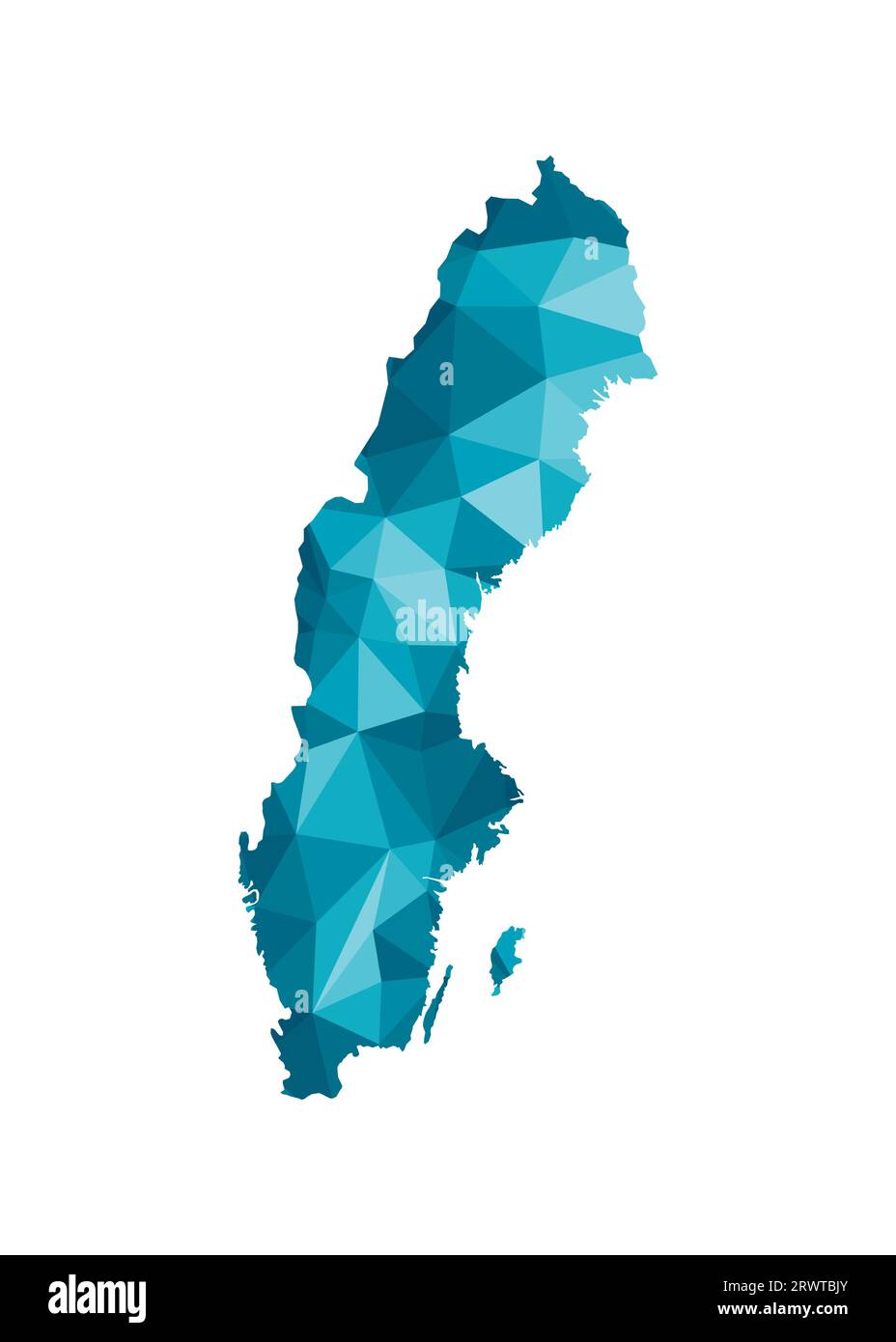 Vector isolated illustration icon with simplified blue silhouette of ...