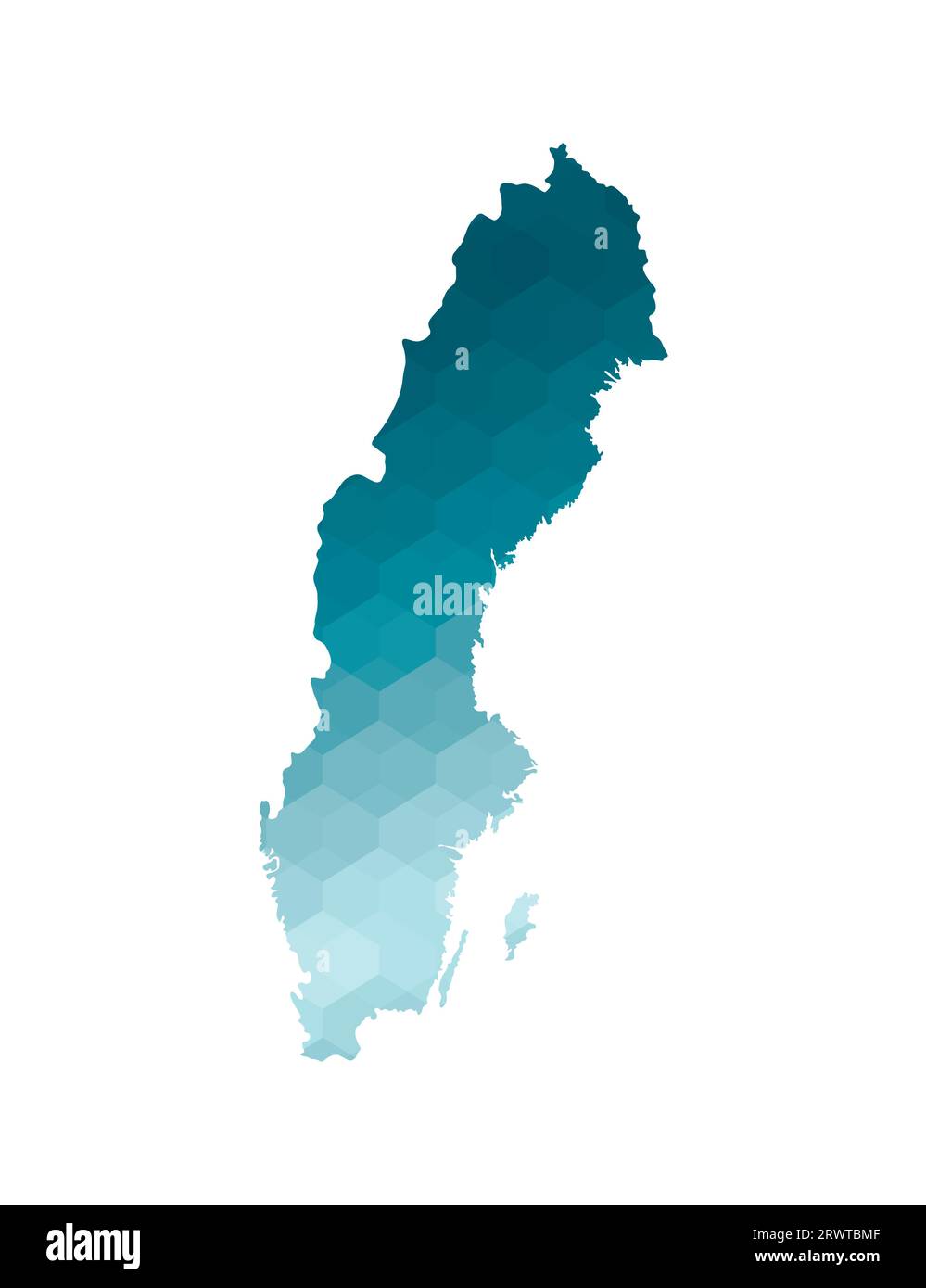 Vector isolated illustration icon with simplified blue silhouette of ...