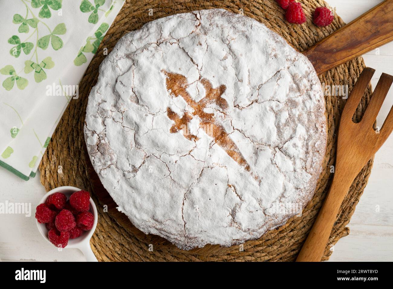 The Tarta de Santiago is the most typical sweet of Galician cuisine and ...